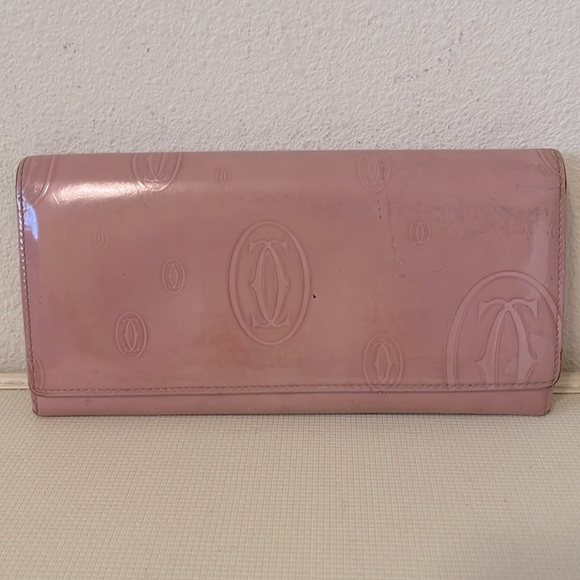 Cartier | Bags | Vintage Cartier Happy Birthday Pink Patent Leather ...